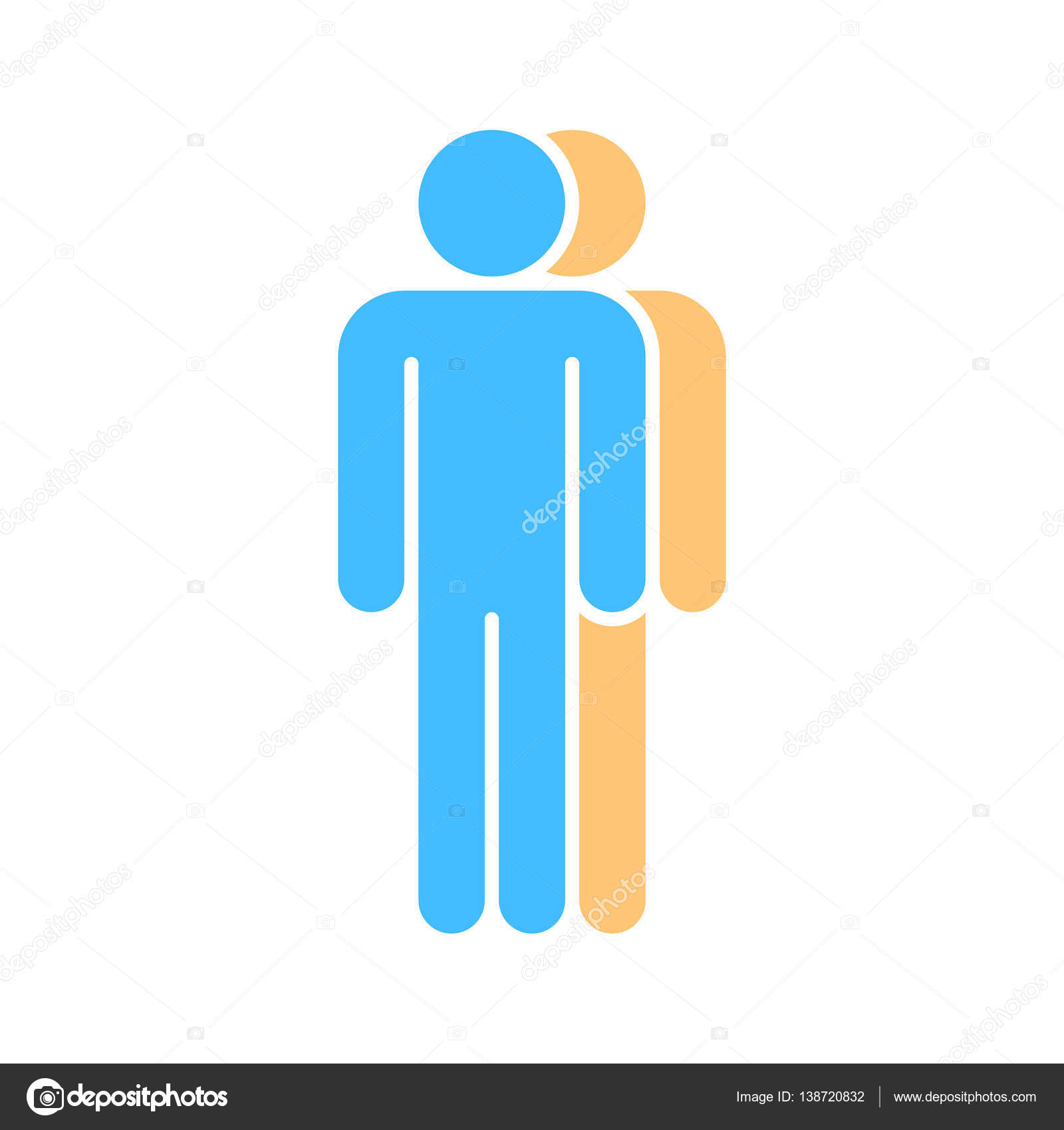 Two Human Sign People Symbol — Stock Vector © ifeelgood #138720832