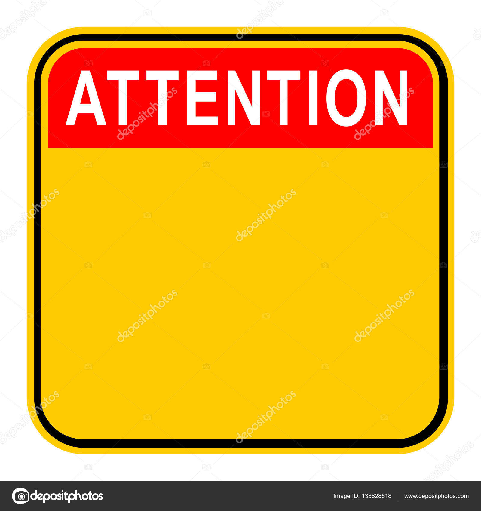 Blank Attention Sign