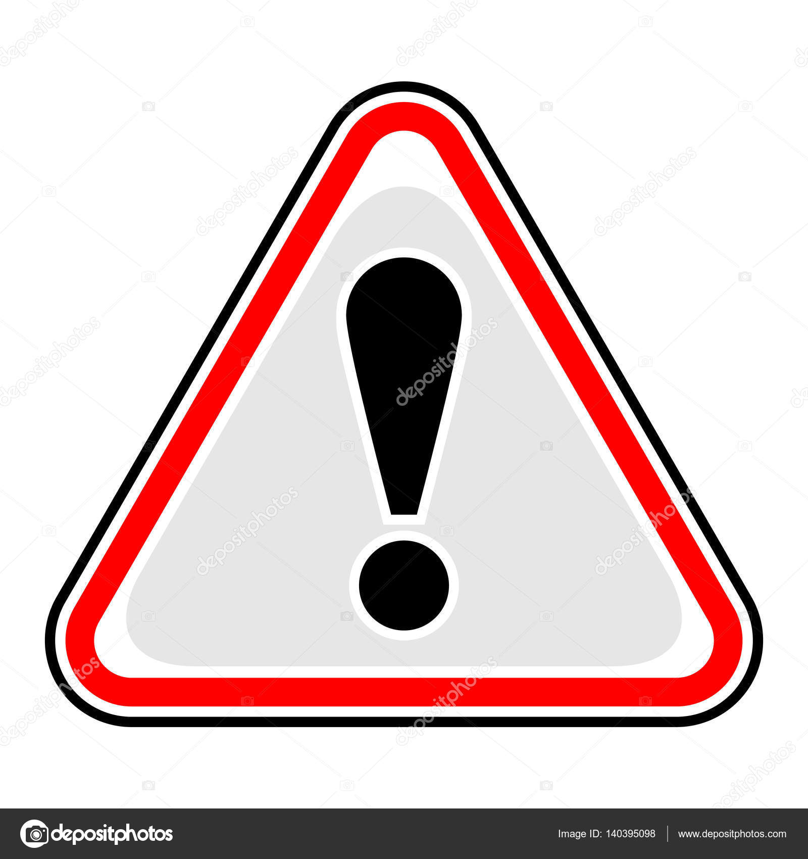 D’exclamation Point Avertissement Attention danger signe — Image ...