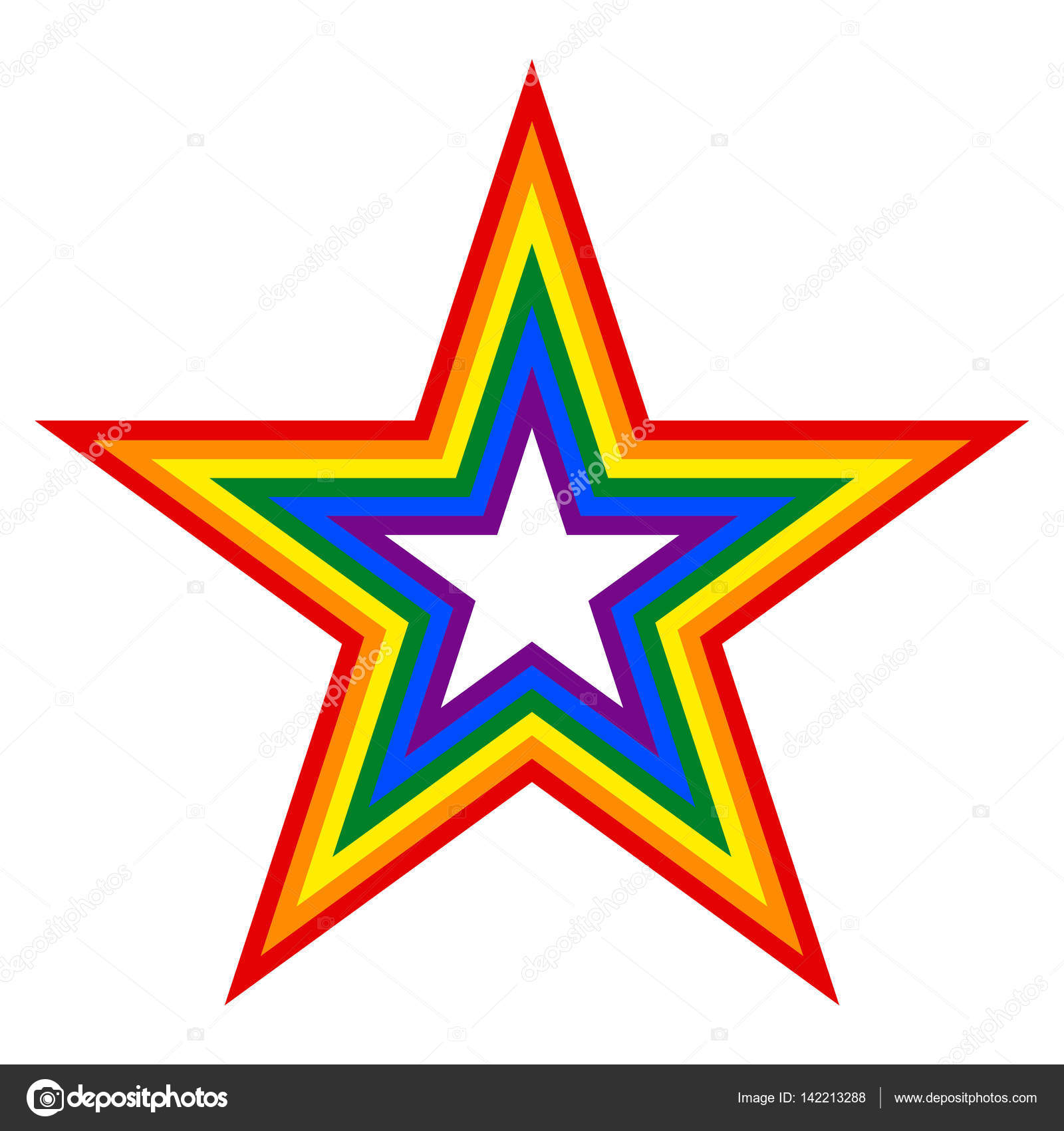 Rainbow Pride Flag LGBT Movement in Star Shape Stock Vector by ...