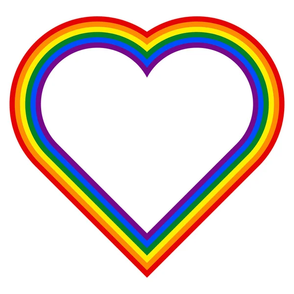 Two rainbow pride heart shape symbol LGBT community ⬇ Vector Image by ...