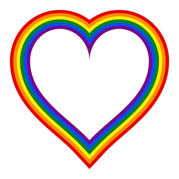 Two rainbow pride heart shape symbol LGBT community ⬇ Vector Image by ...