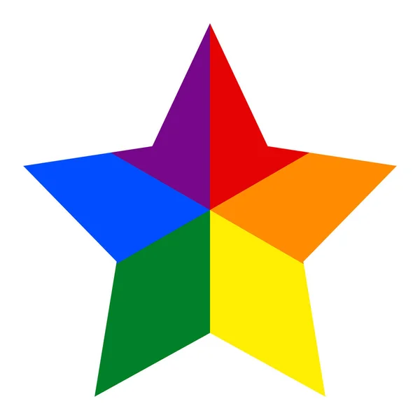 Rainbow Pride Flag LGBT Movement in Star Shape Stock Vector by ...