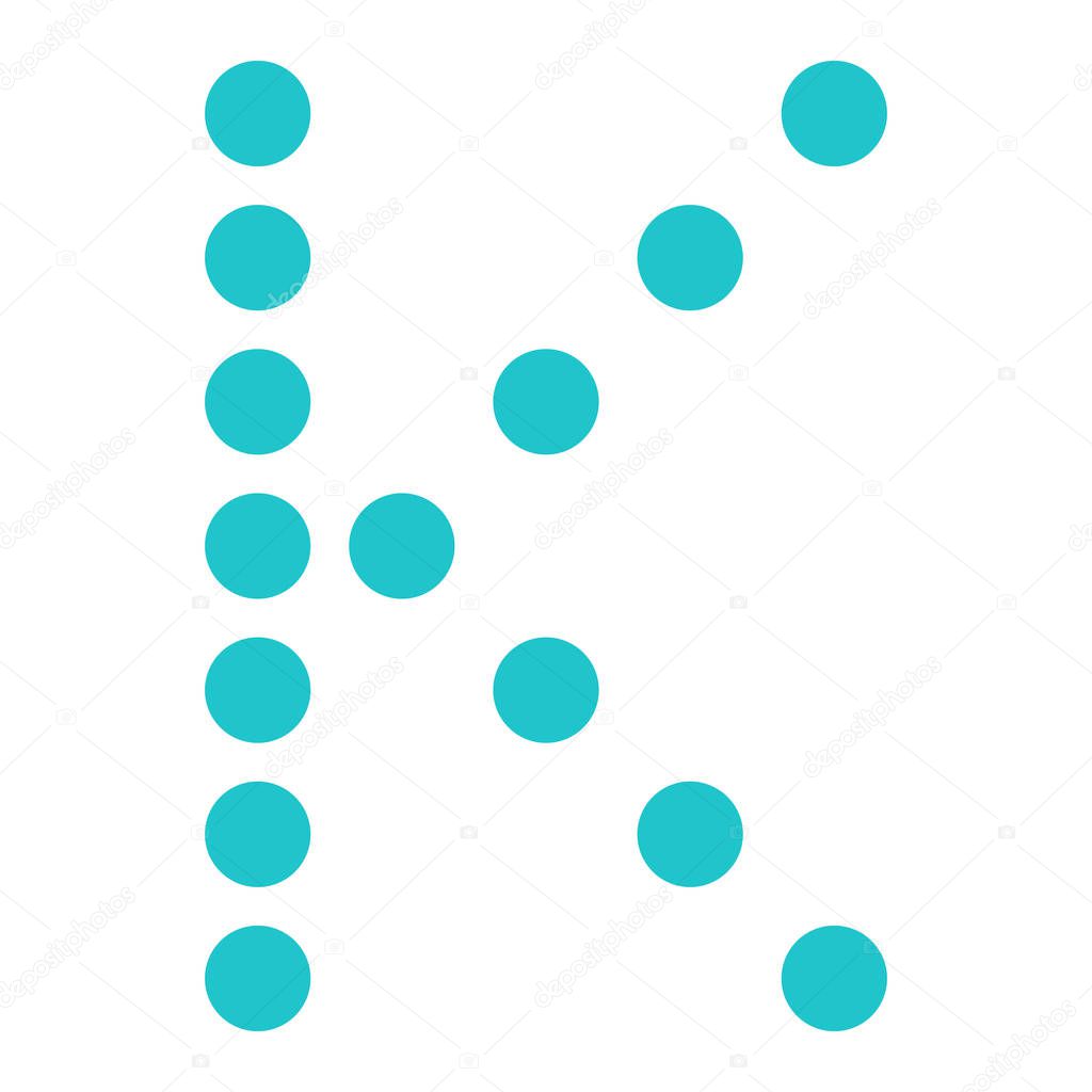 Digital letter K display board round dot — Stock Vector © ifeelgood ...