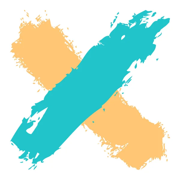 Cruce de color cruz pincelada eliminar signo 2023