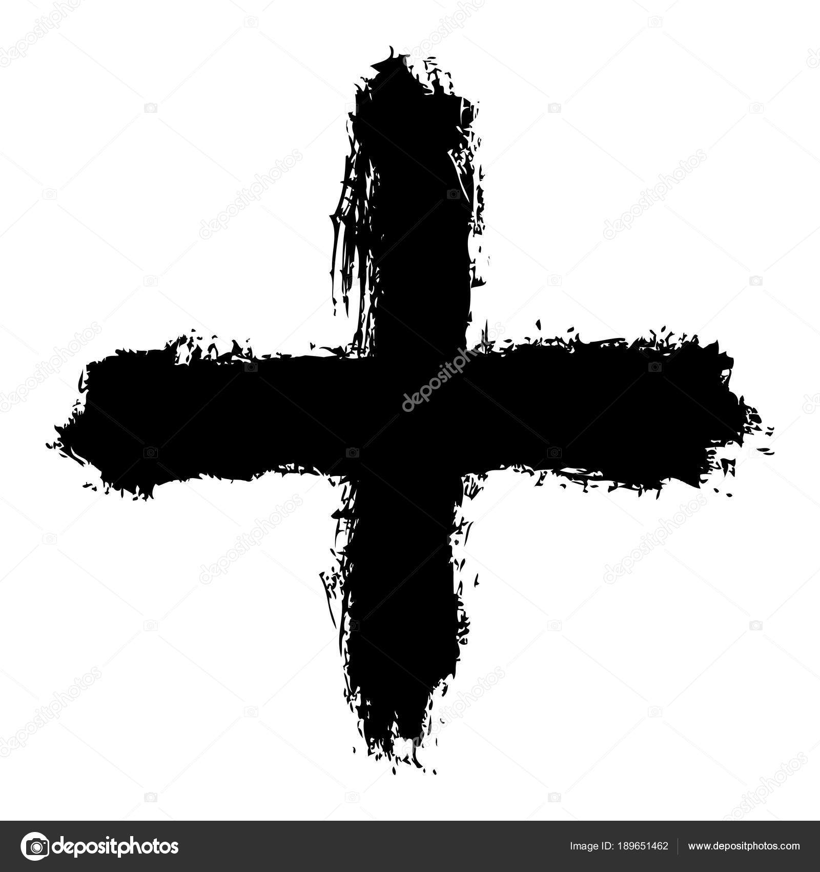 Brush stroke plus sign Stock Vector Image by ©ifeelgood #189651462