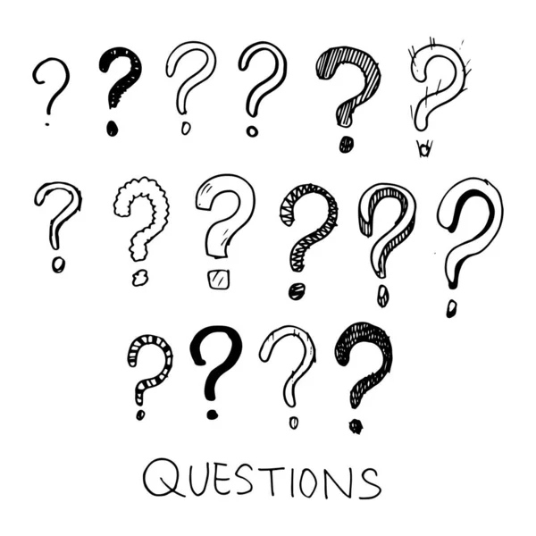 Hand Drawn Question Marks Blackboard Vector Stock Vector Image by ...