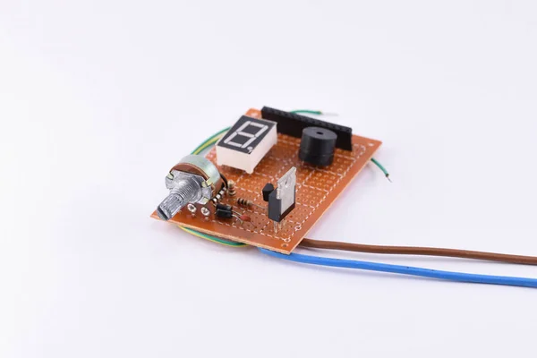 Electronic Board Potentiometer White Background Stock Photo by ...