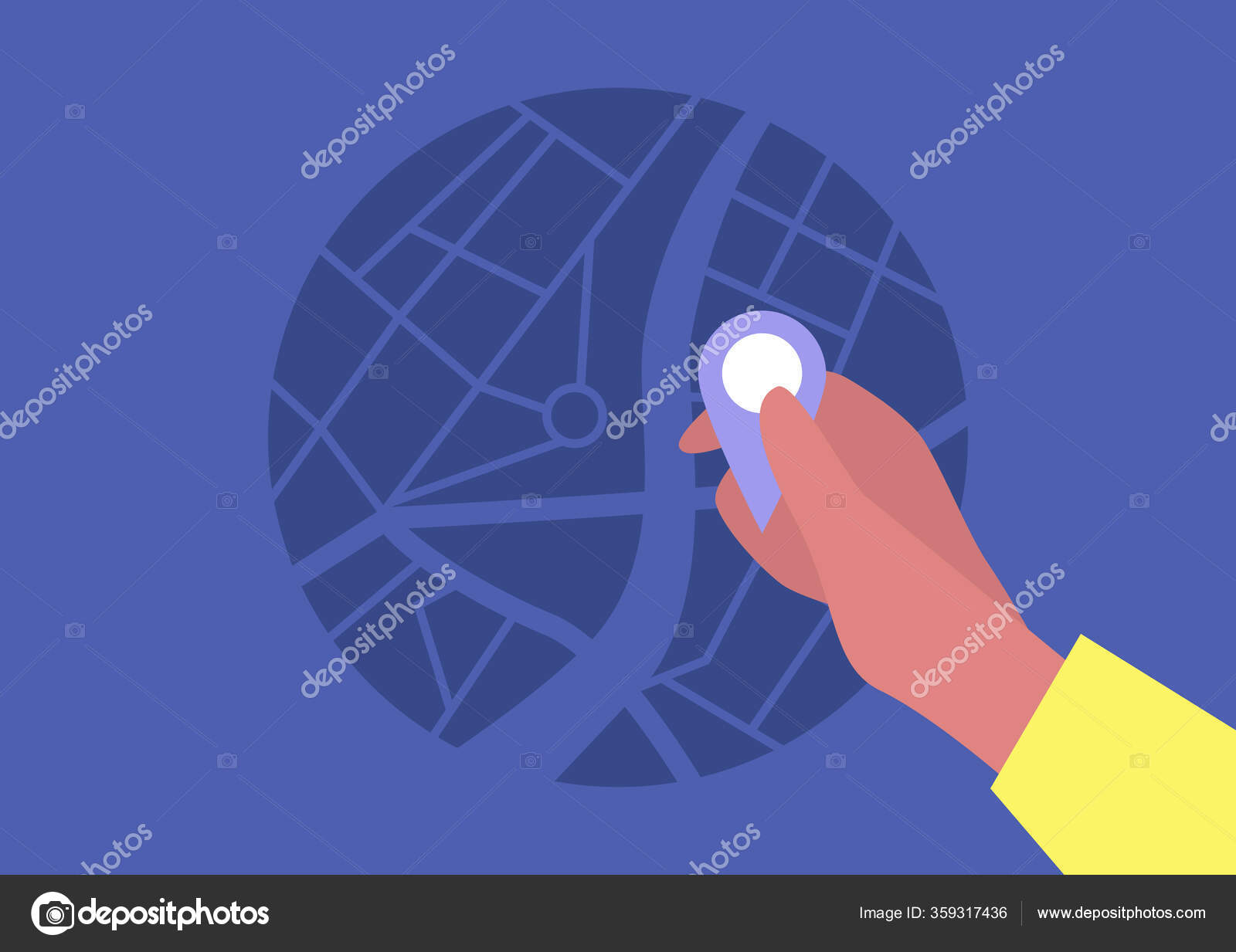 Have Moved Delivery Service Navigating Map Application Relocation Hand ...