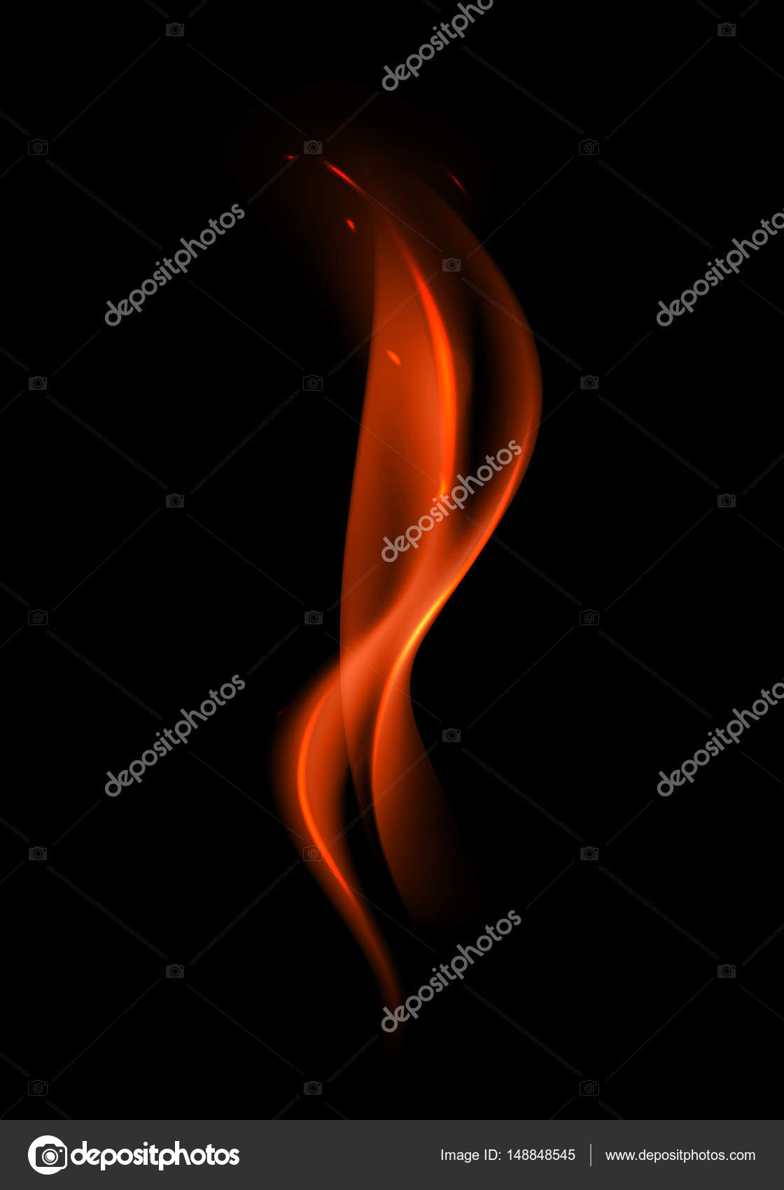 Abstract Red Fire Flame on Background Stock Vector Image by ©Zonda ...