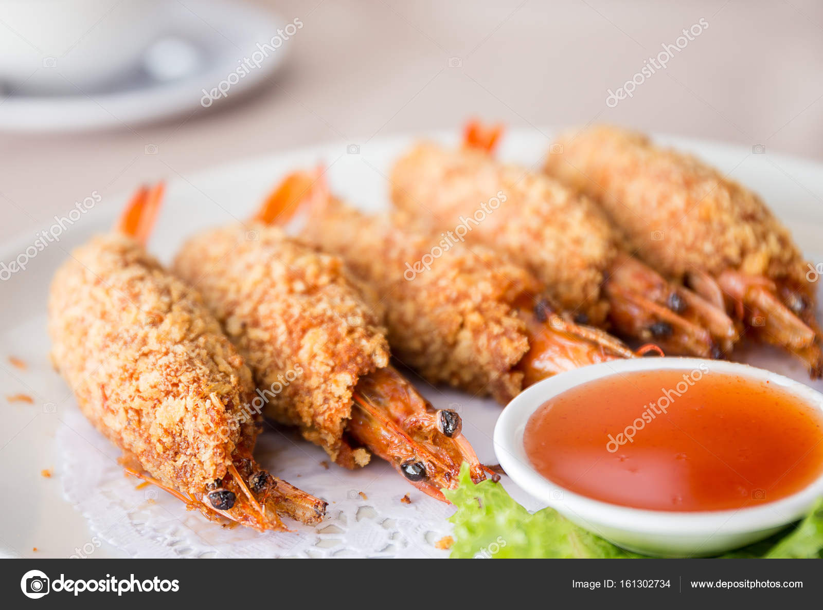 Fried shrimp, Tod man kung, is the famous Thai food — Stock Photo ...