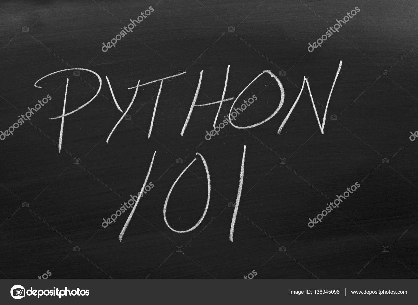 Python 101 On A Blackboard Stock Photo by ©tethysimaging 138945098