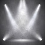 Scene illumination, transparent effects on a plaid dark backgro Stock ...