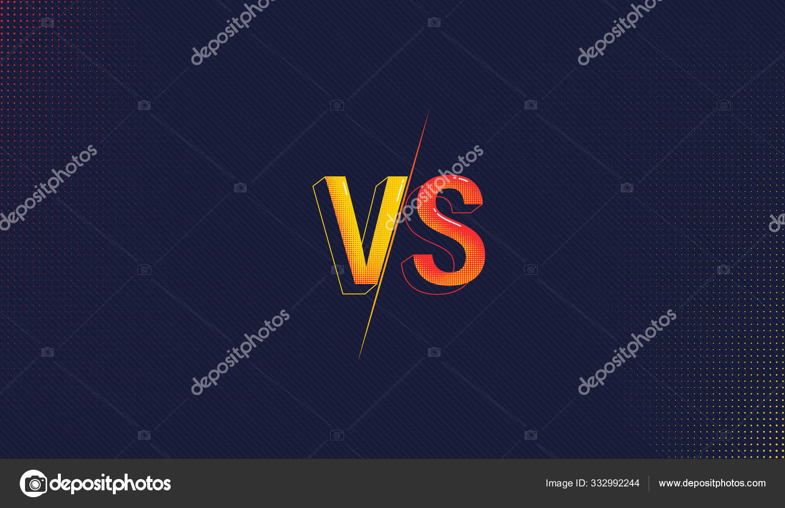 Versus screen background, fight clash battle vs match. Concept sport ...