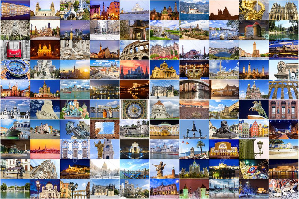 Europe Places Collage