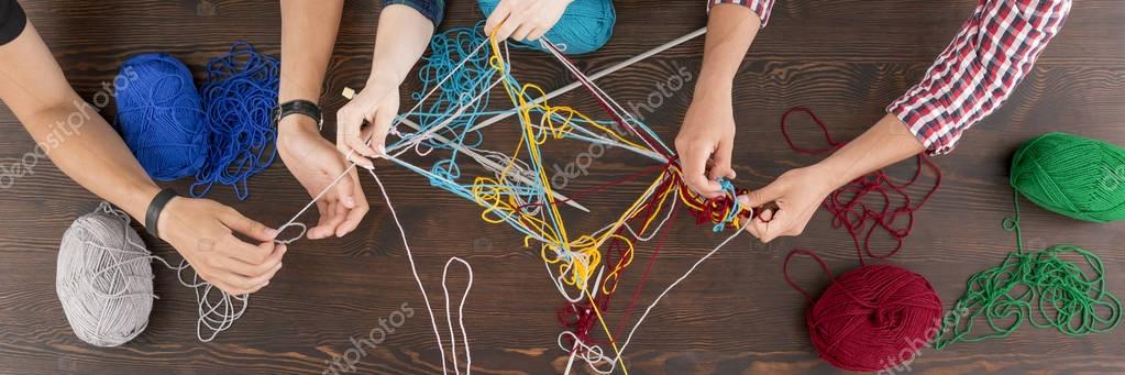 Knitting together Stock Photos, Royalty Free Knitting together Images ...