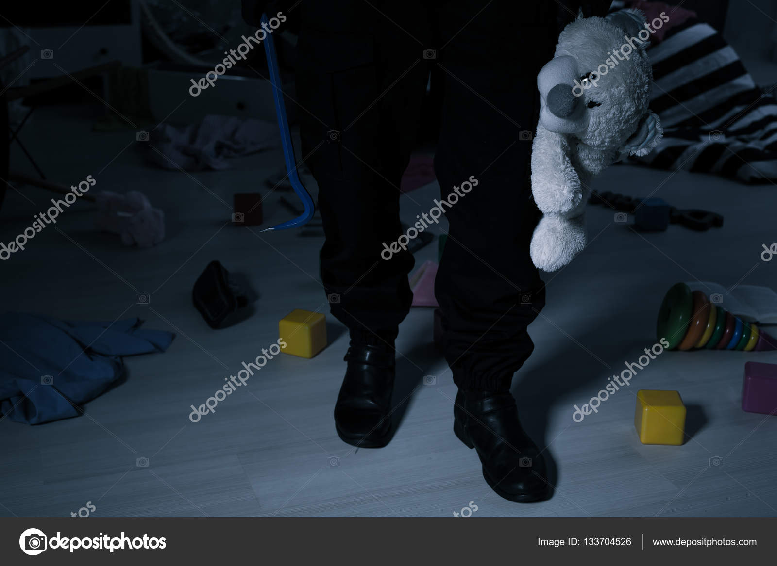 Thief with teddy bear Stock Photo by ©photographee.eu 133704526
