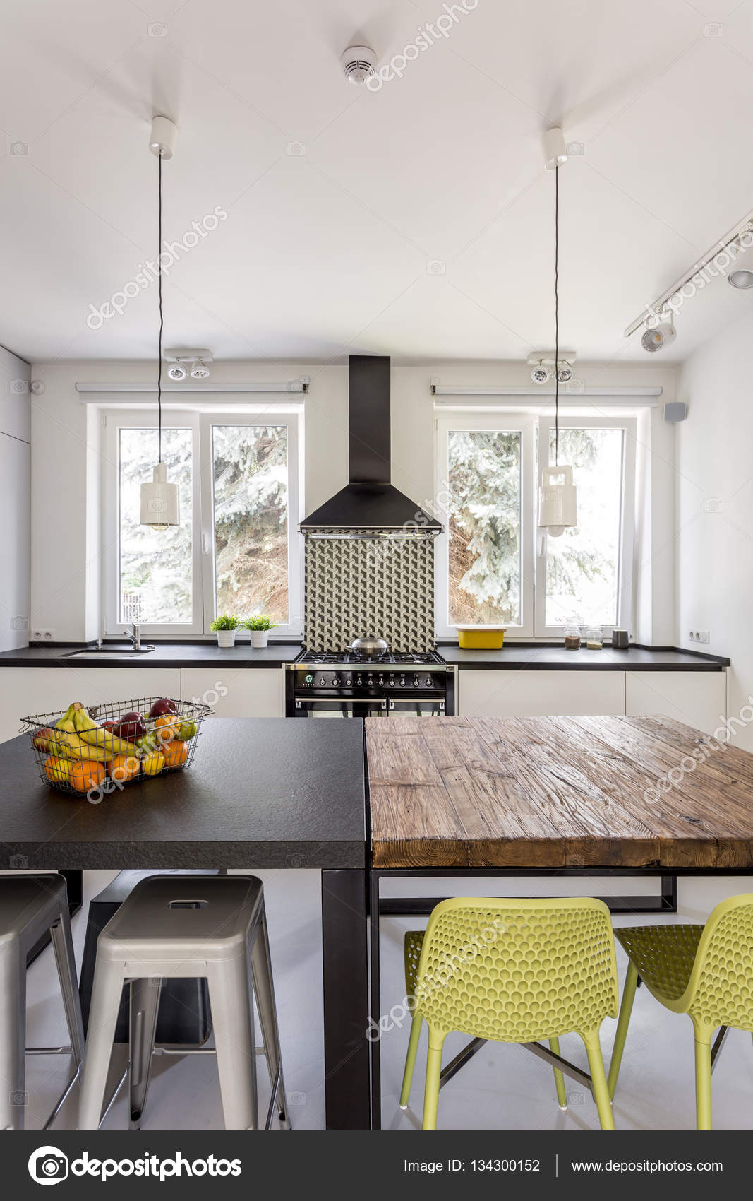 Modern kitchen with different tables Stock Photo by ©photographee.eu ...