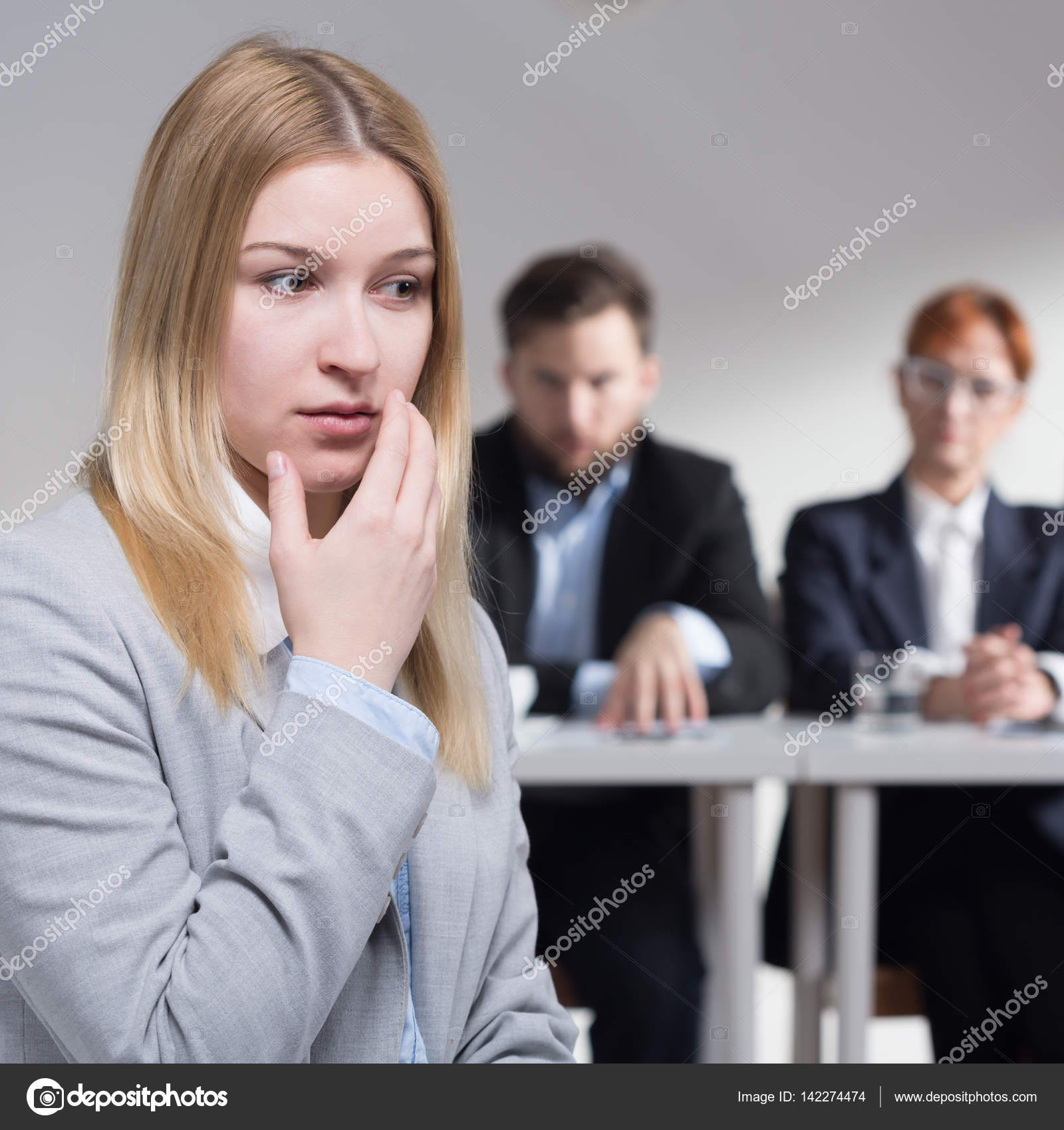 Stressed woman before job interview Stock Photo by ©photographee.eu ...