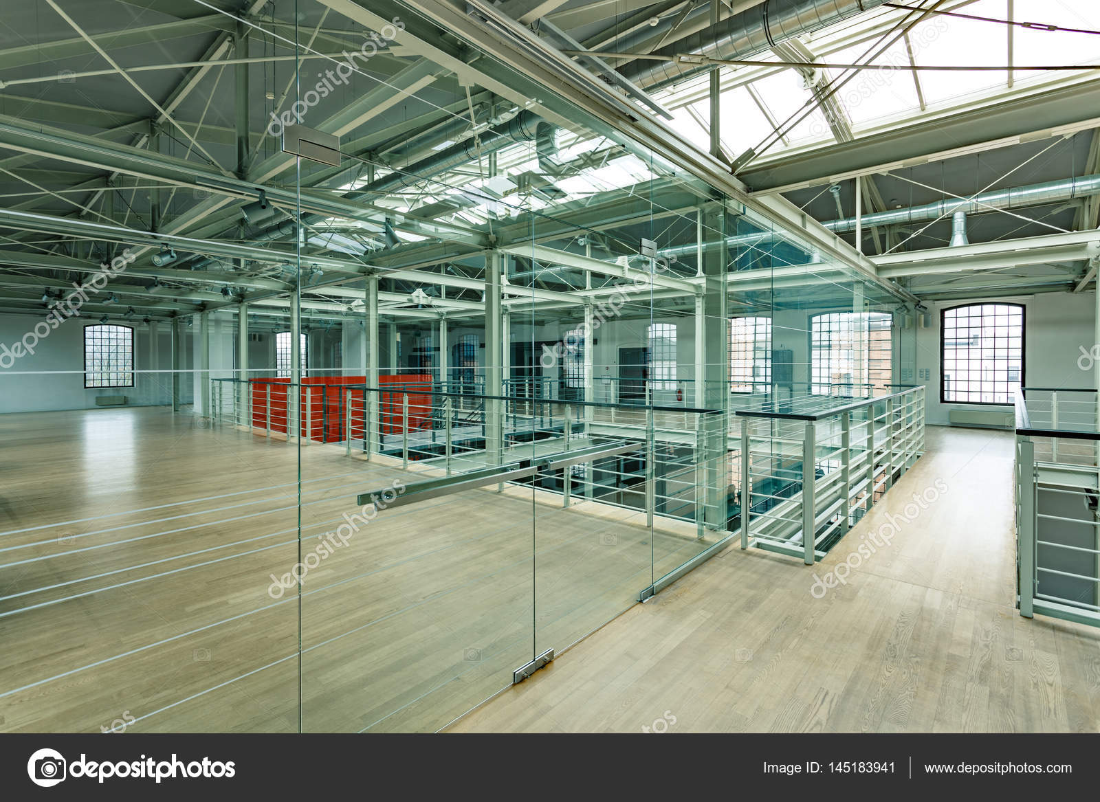 New industrial interior with windows — Stock Photo © photographee.eu ...