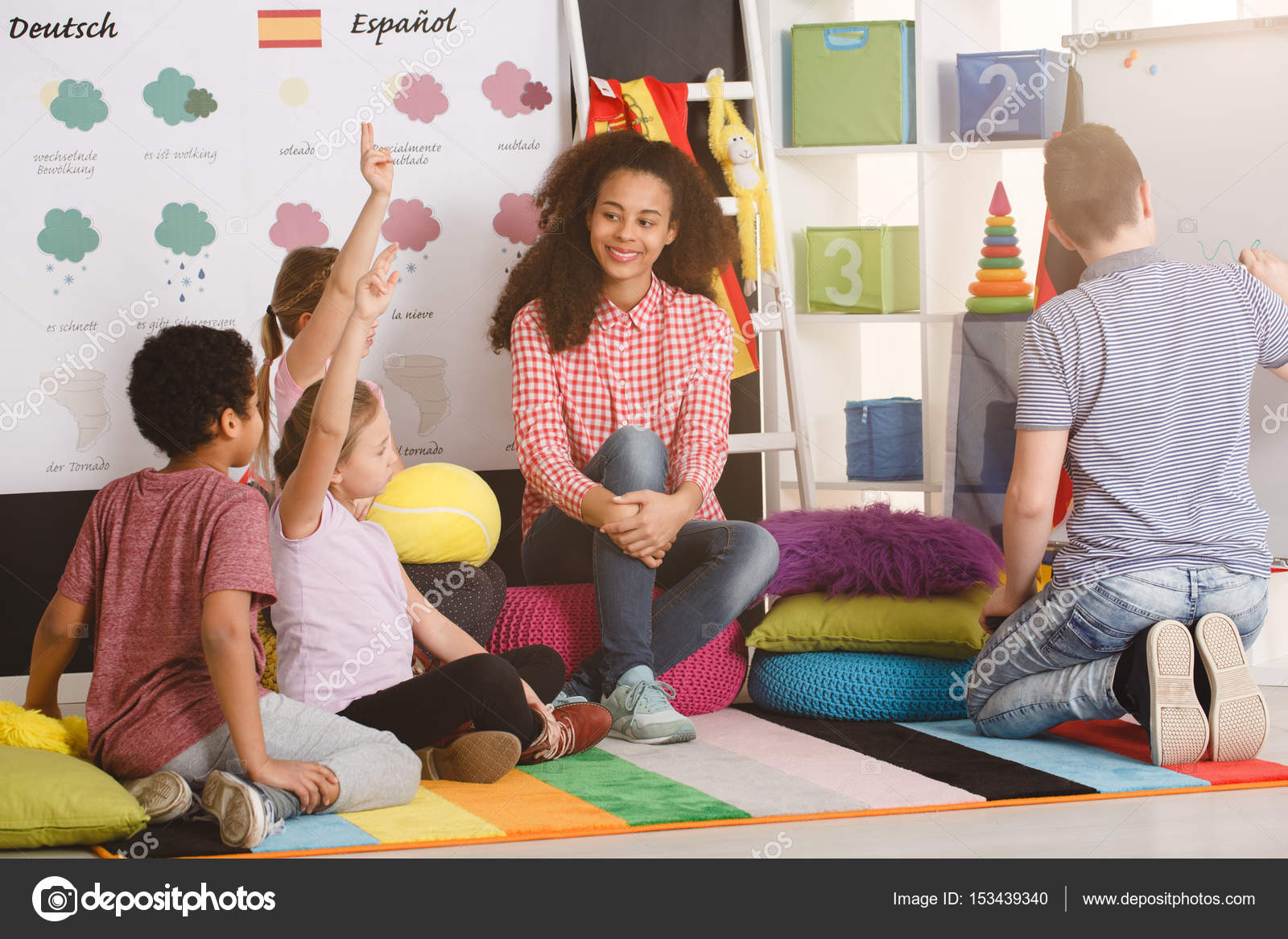 Polyglot children answering question — Stock Photo © photographee.eu ...
