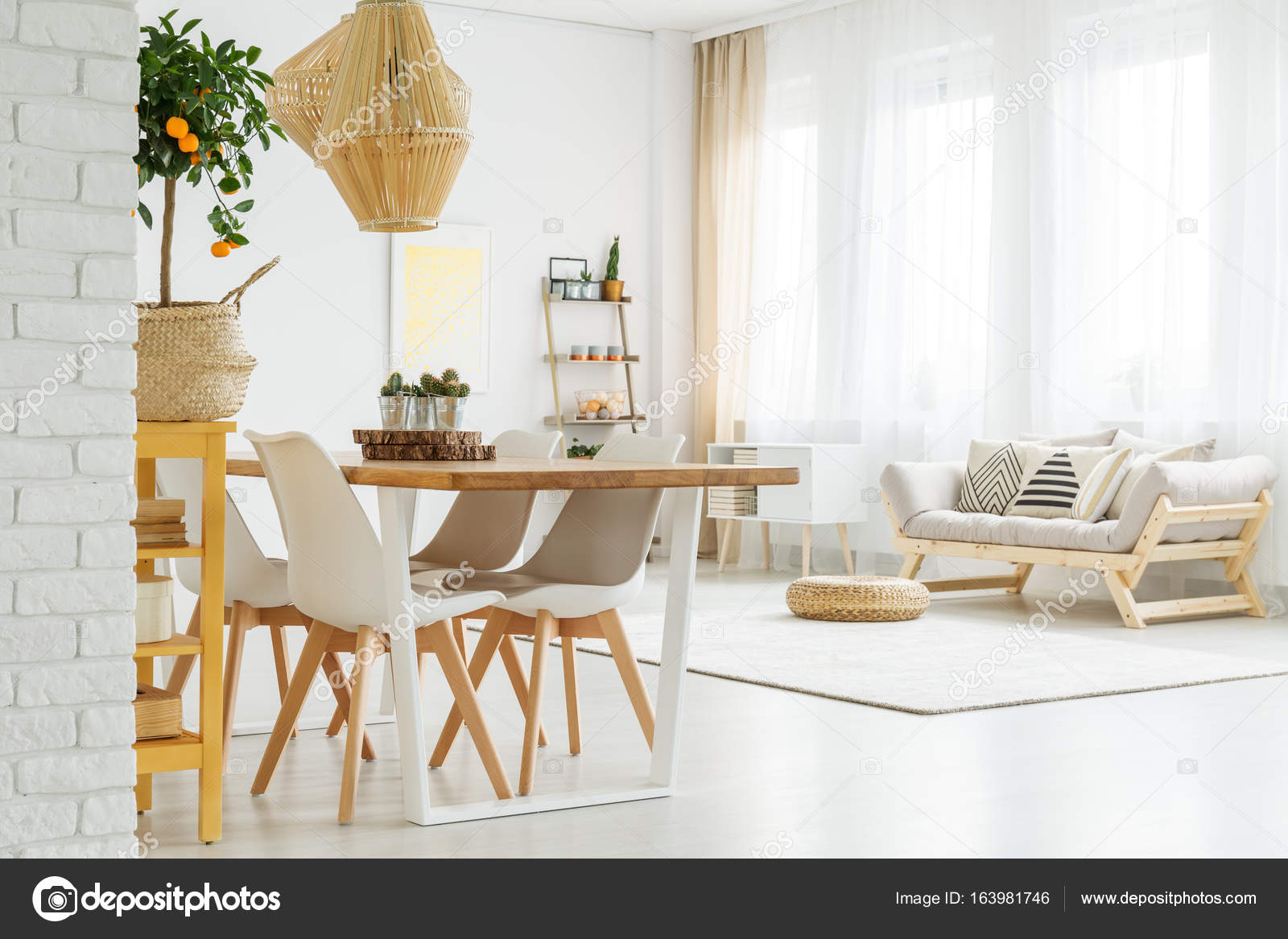 Open space with dinner table ⬇ Stock Photo, Image by © photographee.eu ...