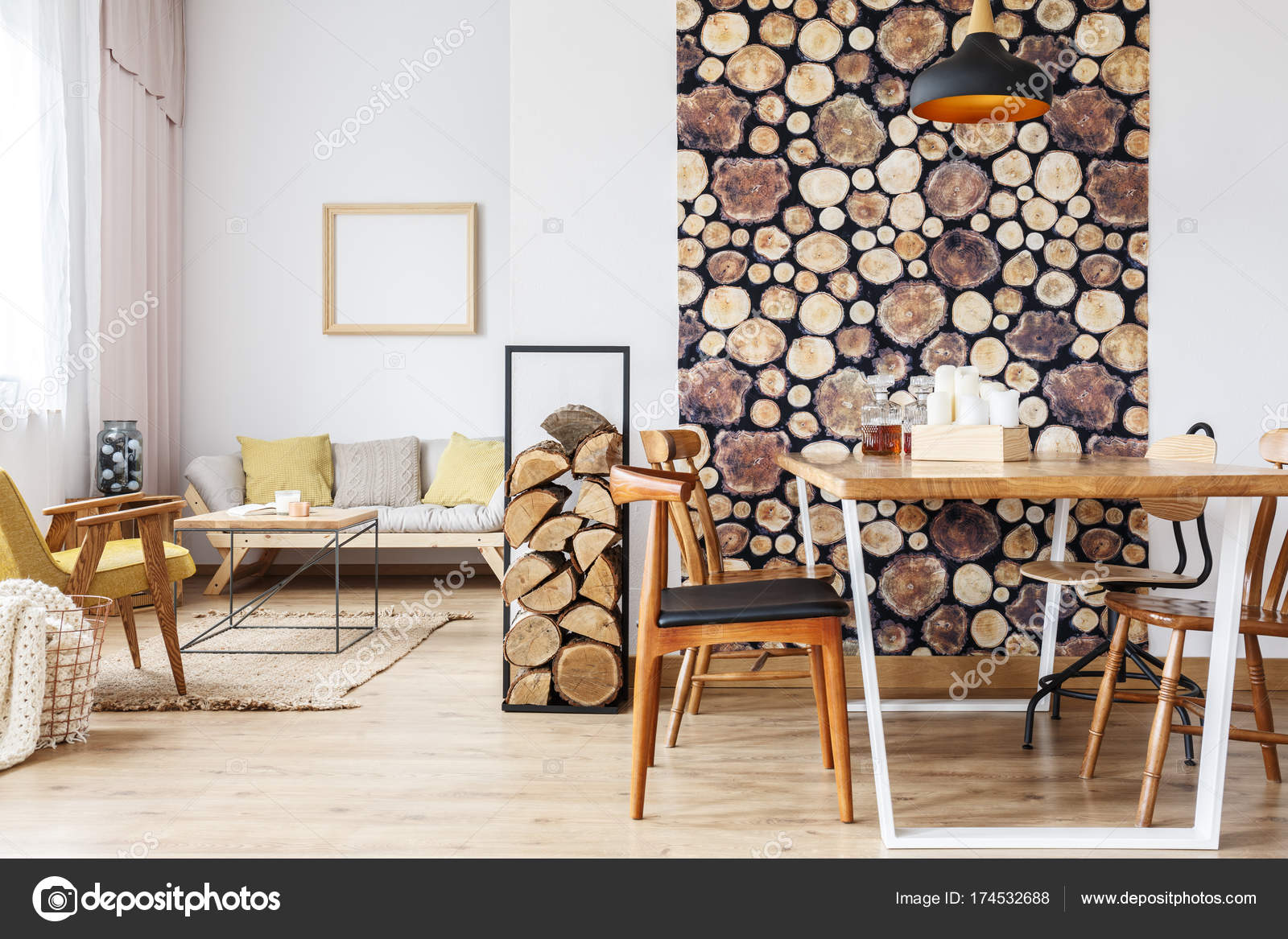 Apartment designed in rustic style — Stock Photo © photographee.eu ...
