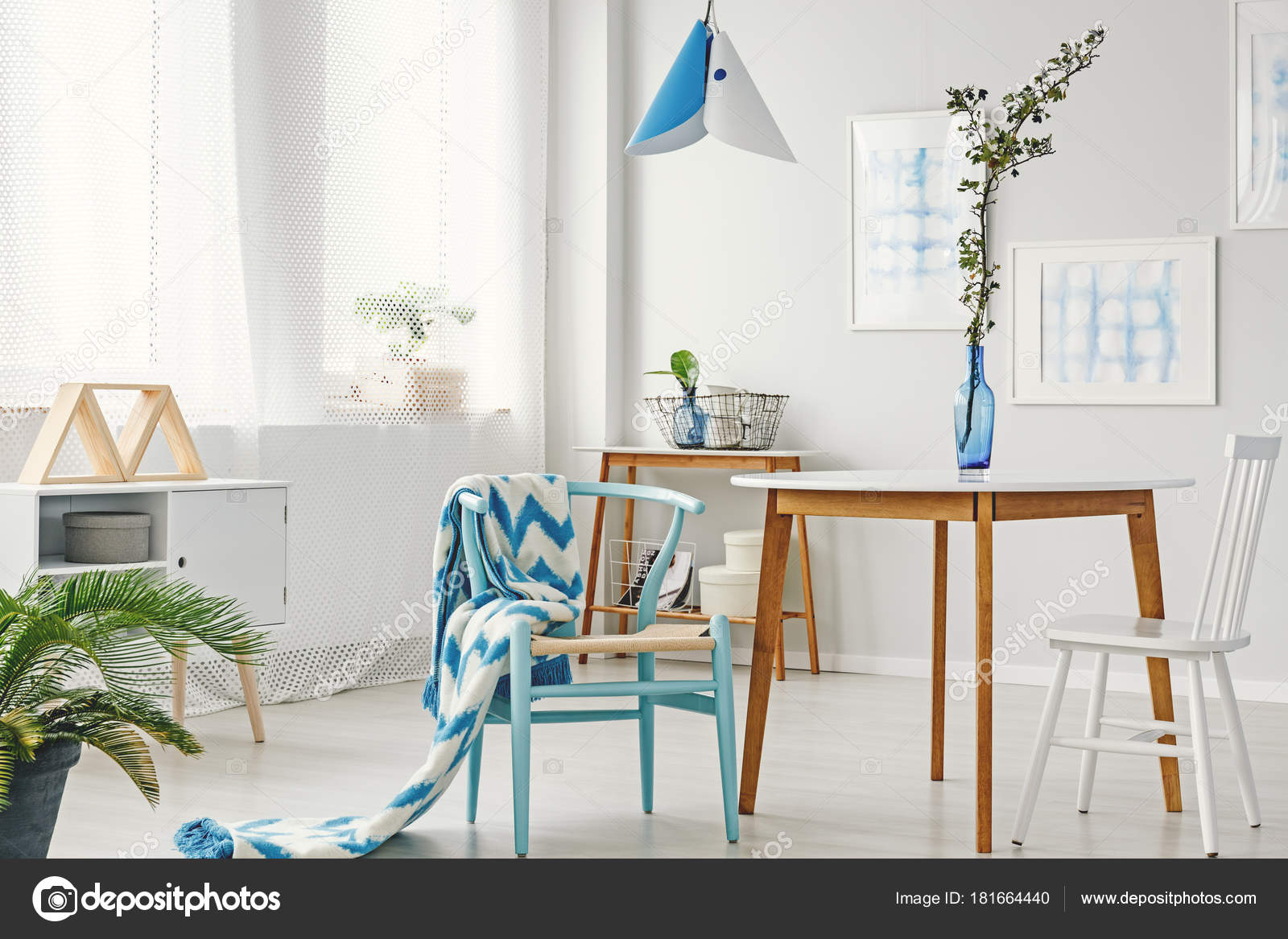 Blue daily room interior — Stock Photo © photographee.eu #181664440