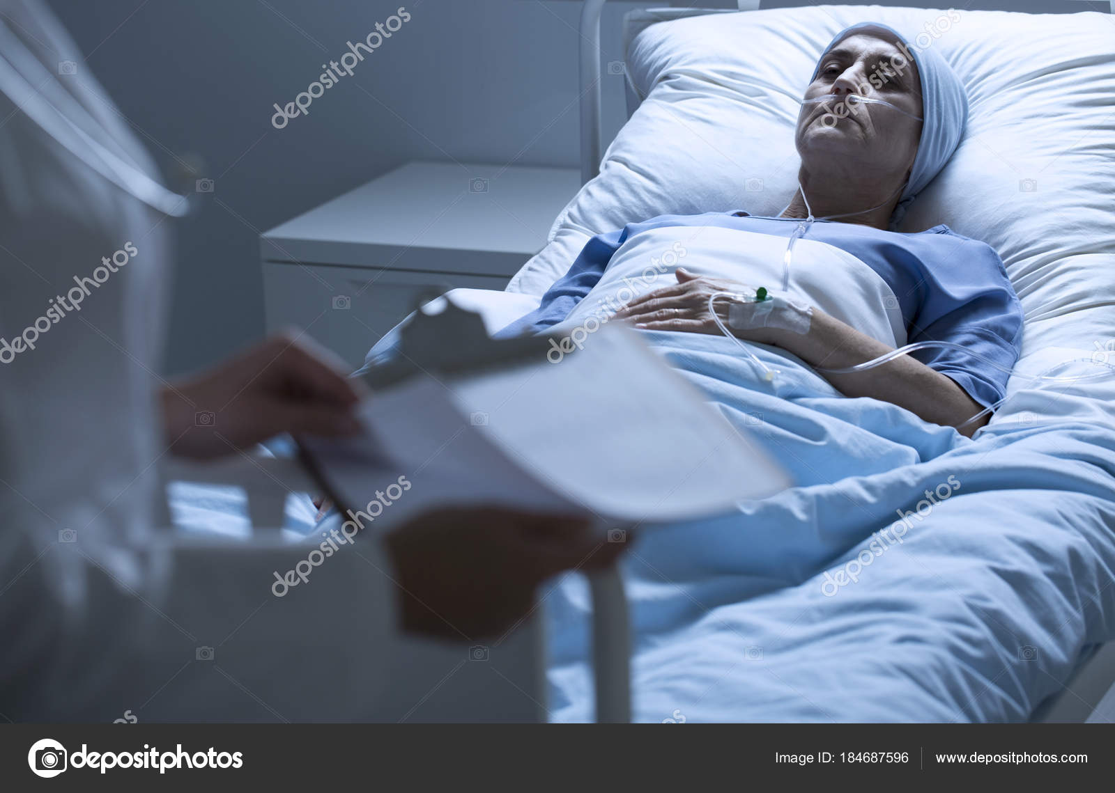 Dying Person In Hospital Bed