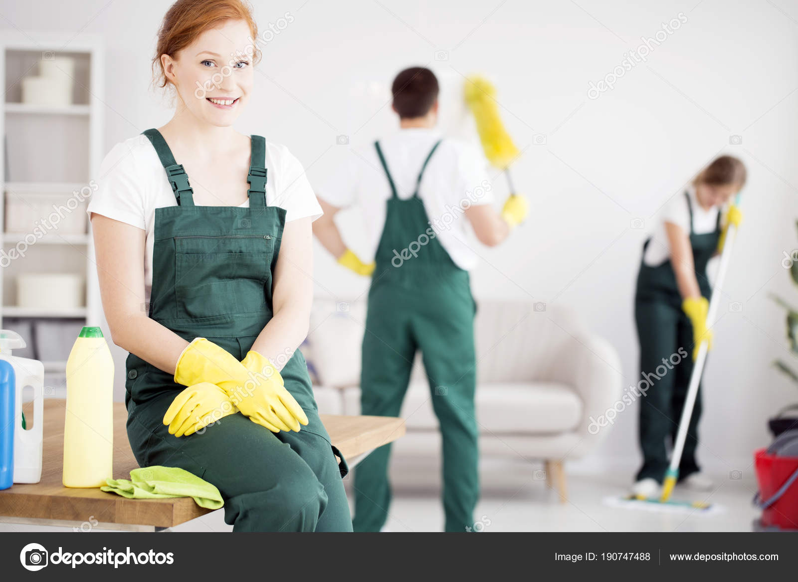 Lady resting after finishing task — Stock Photo © photographee.eu ...