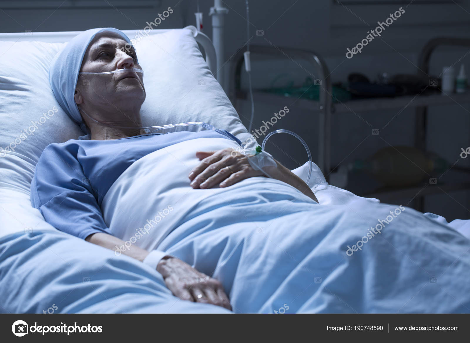 Dying Cancer Patient In Hospital