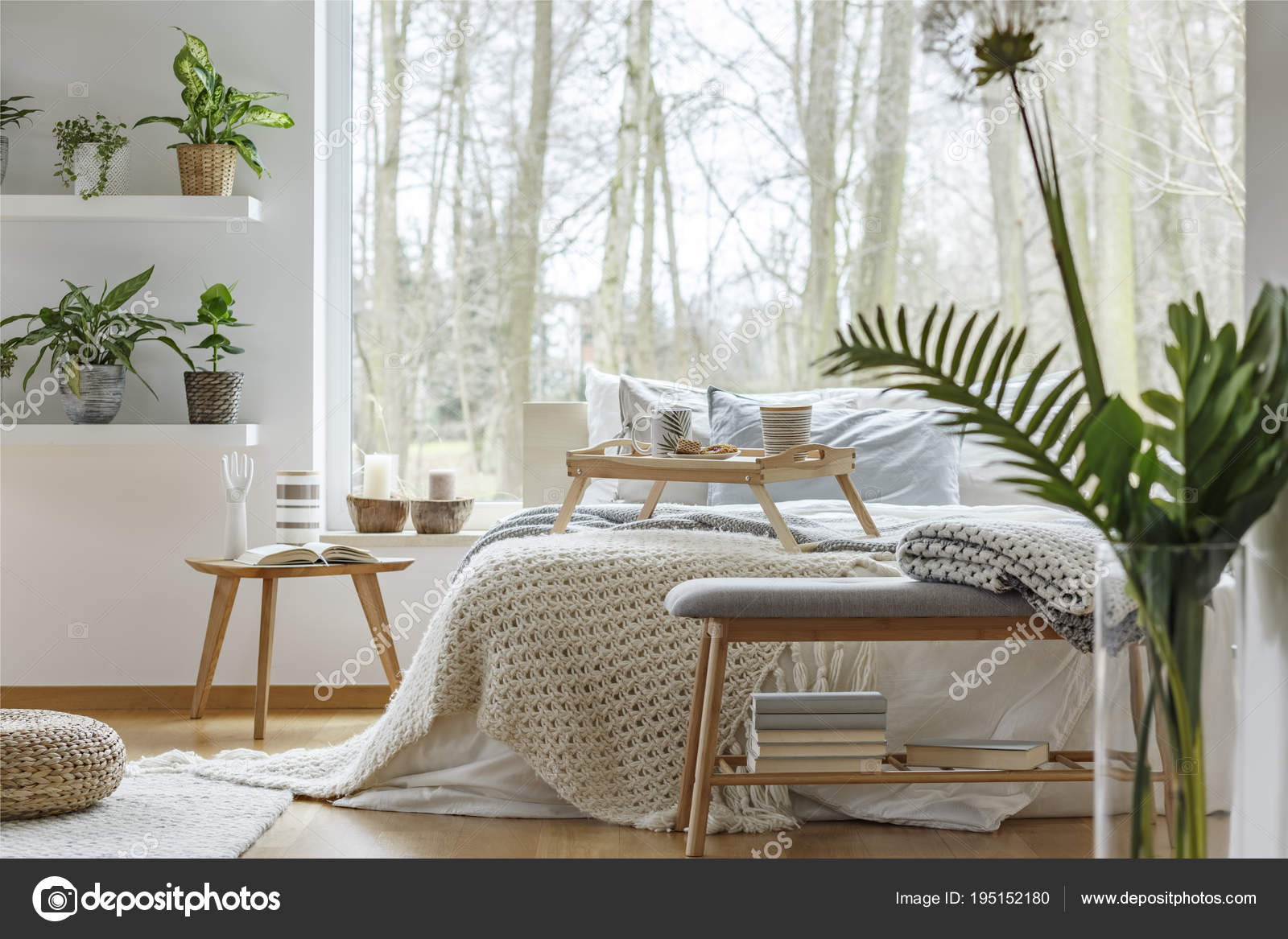 Window in cozy bedroom interior Stock Photo by ©photographee.eu 195152180