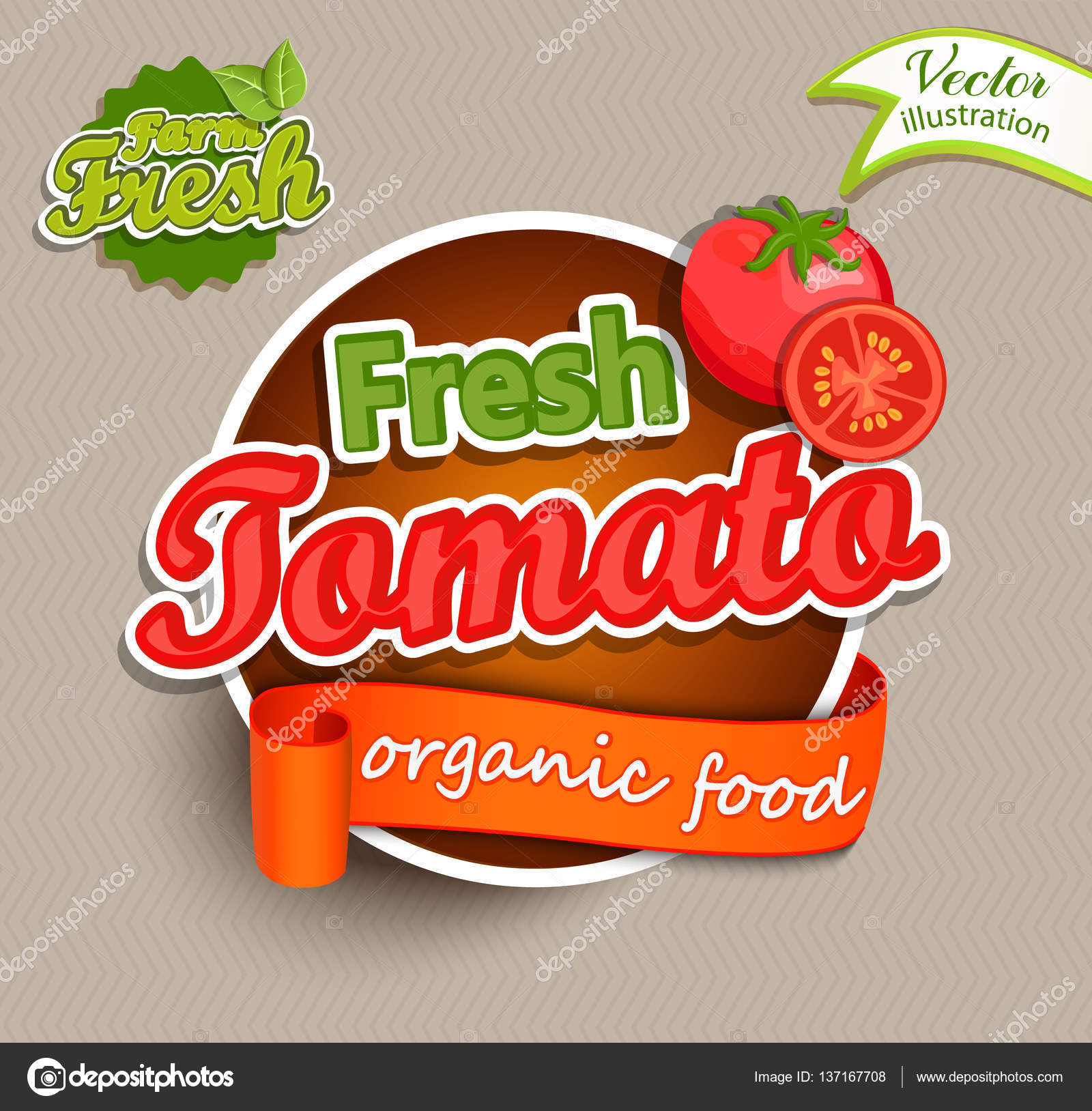 Letras del logotipo del tomate fresco Stock Vector by ©tandaV 137167708