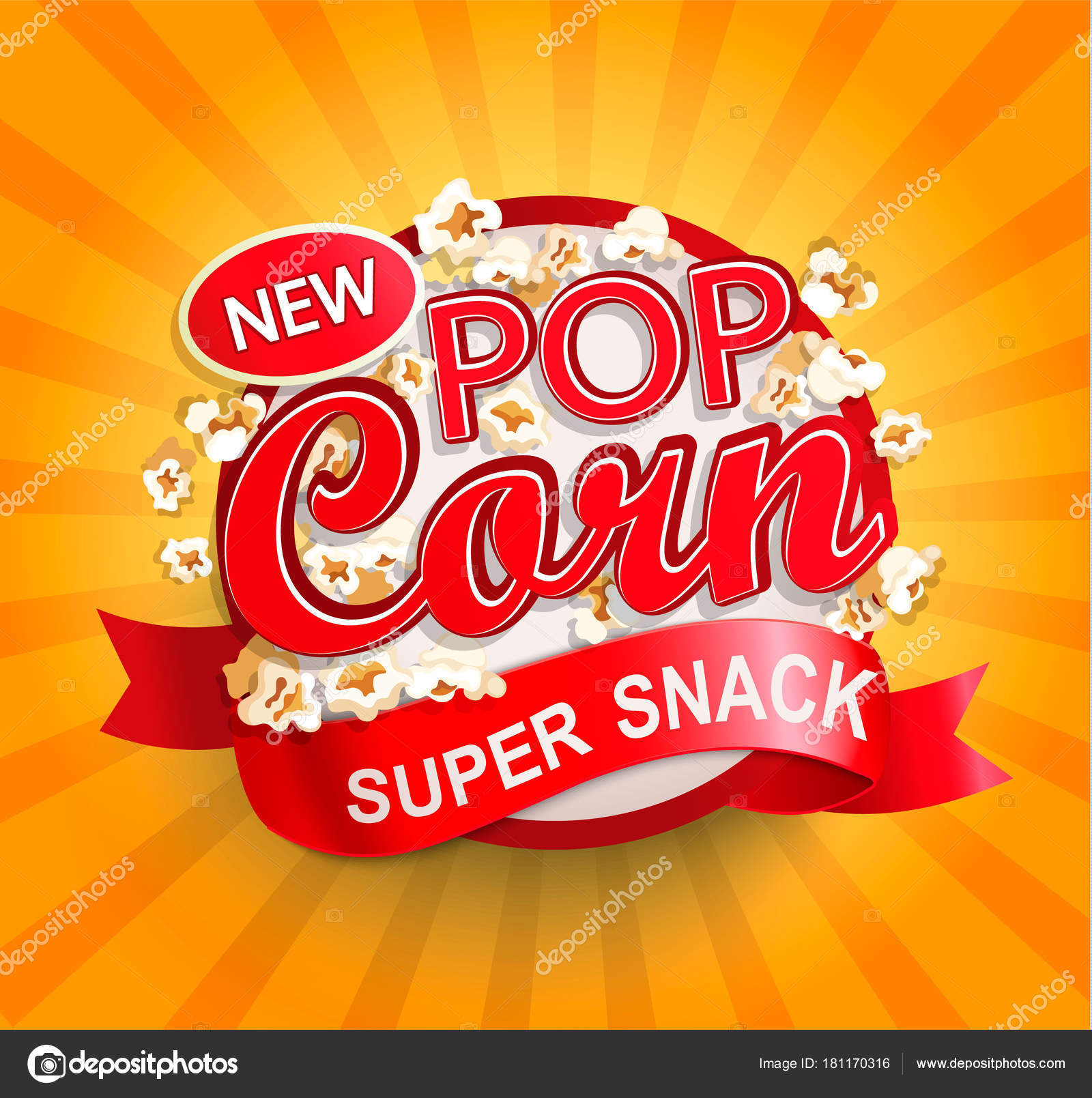 Popcorn label design | Popcorn Label Symbol Sign Super Snack Your ...