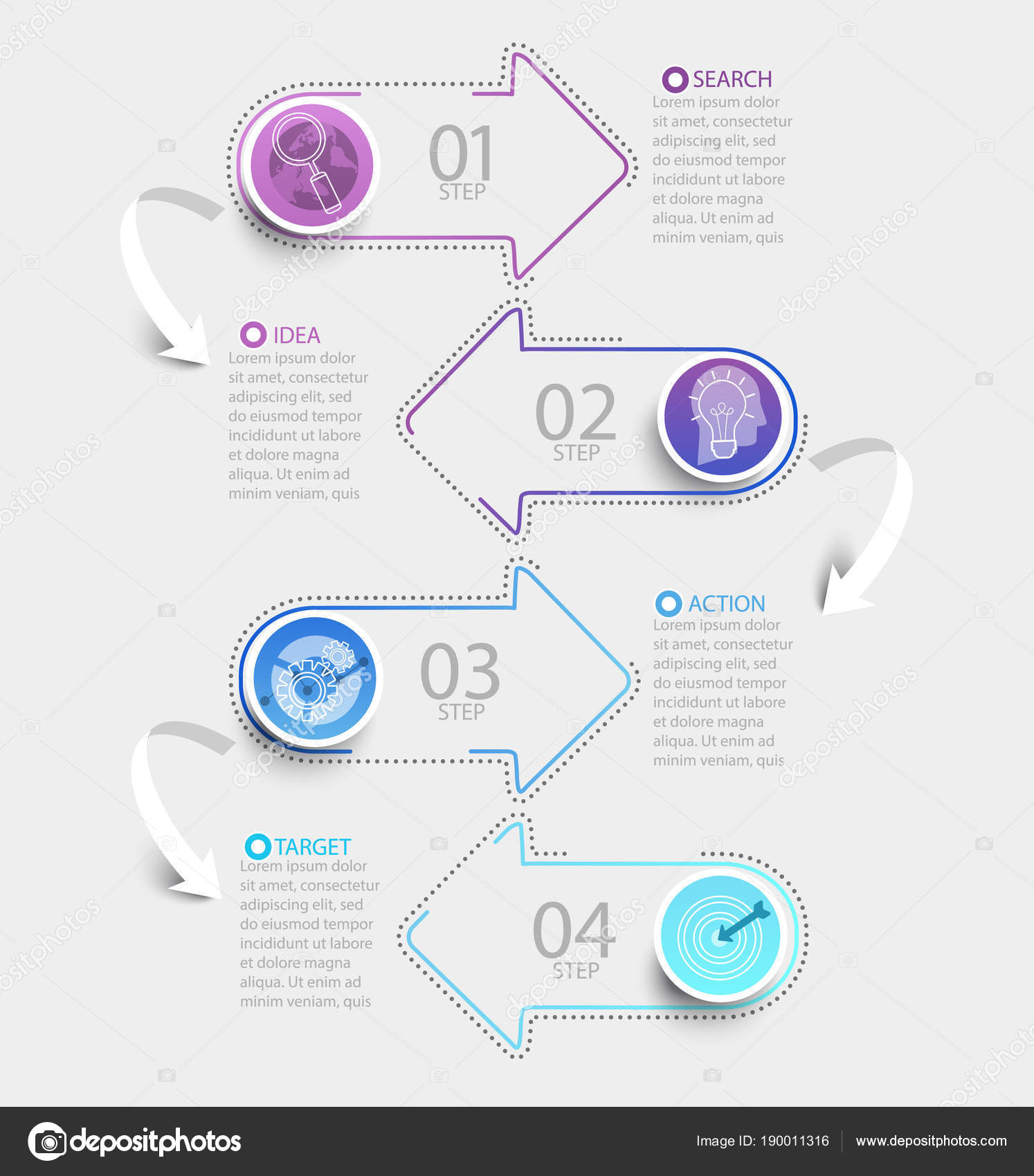 Infographic Business Timeline Data Visualization Diagram Paper Arrows ...