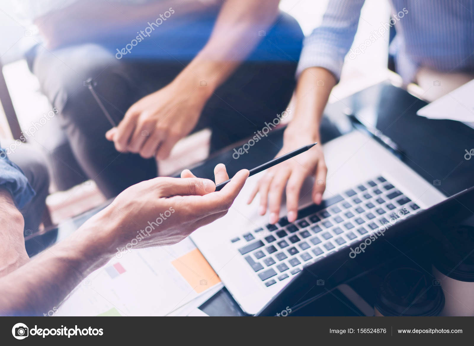 Closeup view of Teamwork process — Stock Photo © kantver #156524876