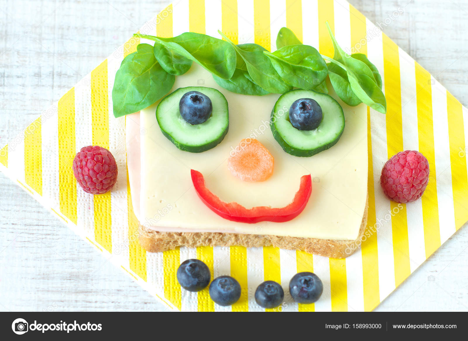 Happy and funny face sandwich Stock Photo by ©Nadki 158993000