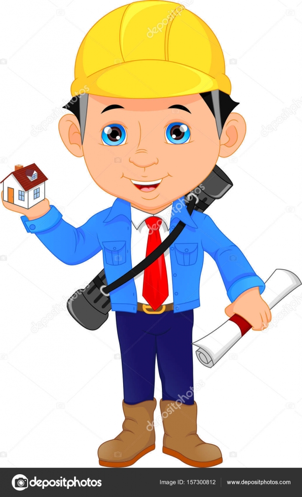 Young architect cartoon Stock Vector Image by ©lawangdesign #157300812
