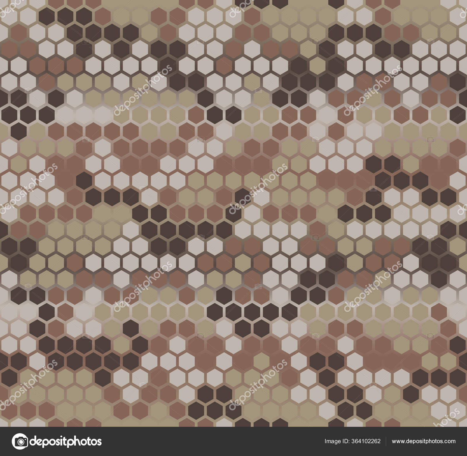 Camouflage Seamless Pattern Hexagon Honeycomb Shapes Stock Vector Image ...