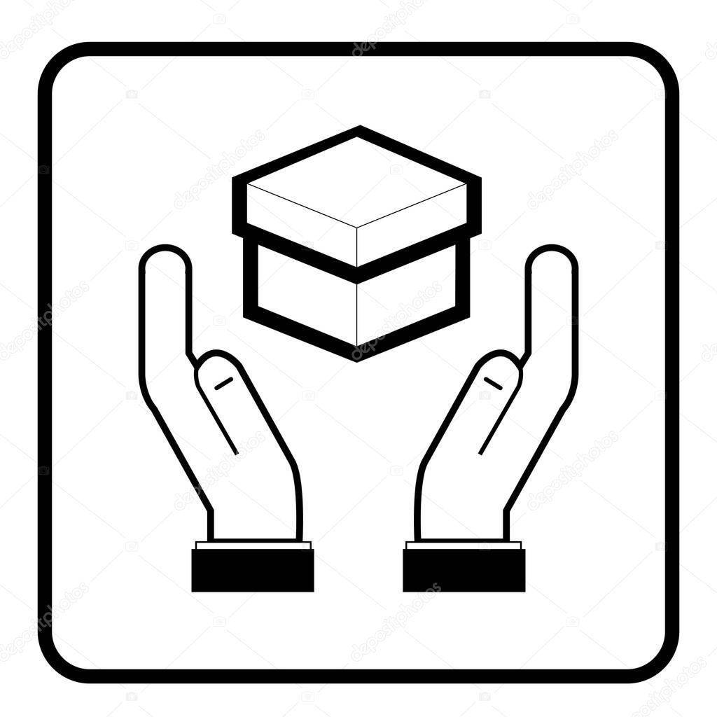 Manejar con el icono de cuidado. señal de advertencia. Embalaje Symbol ...