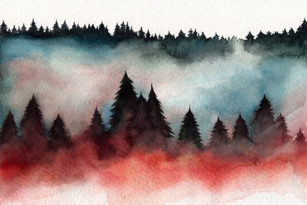 Aquarelle forest Stock Photos, Royalty Free Aquarelle forest Images ...