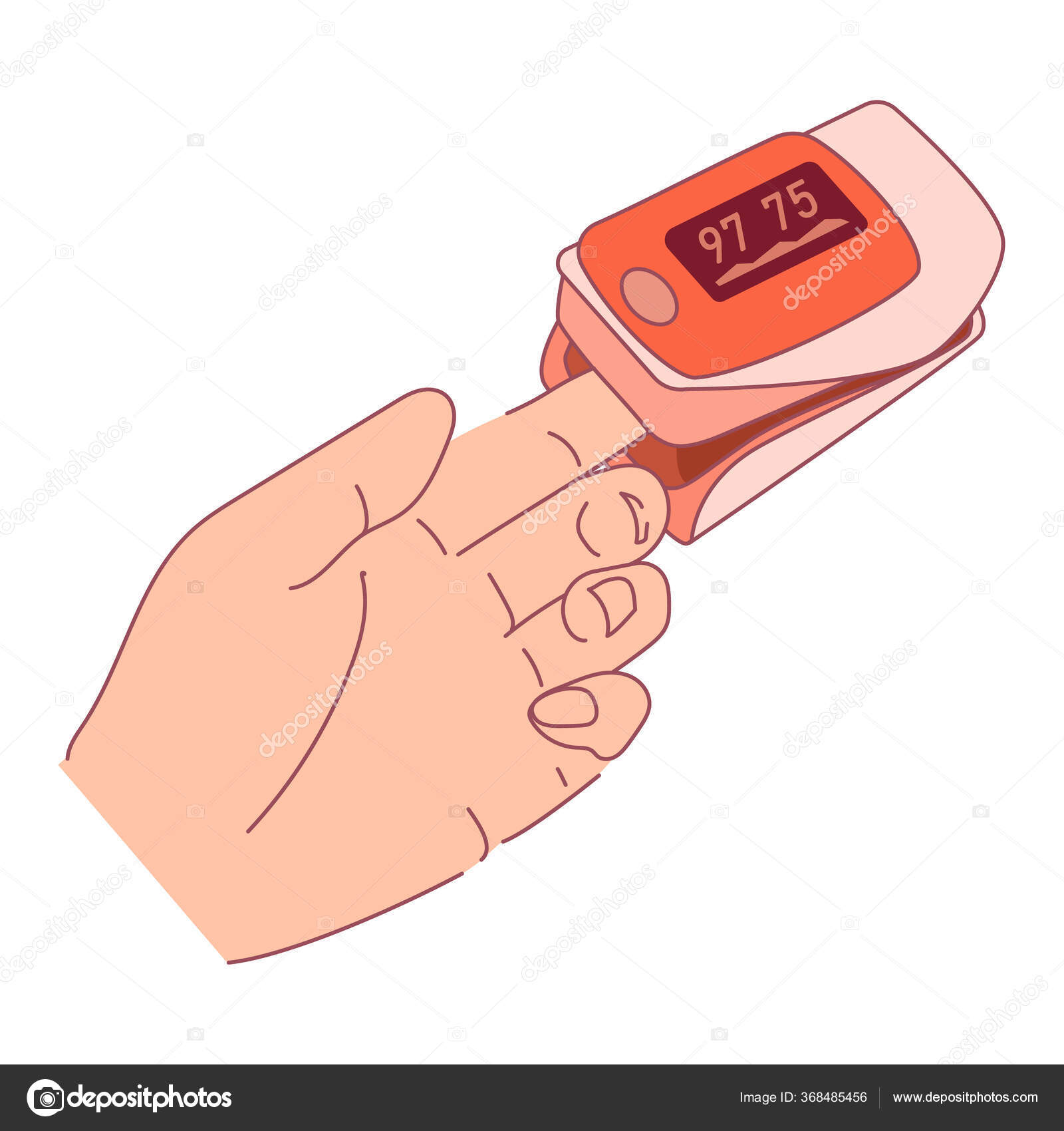 Pulse Oximeter Finger Digital Device Measure Oxygen Saturation Reduced ...