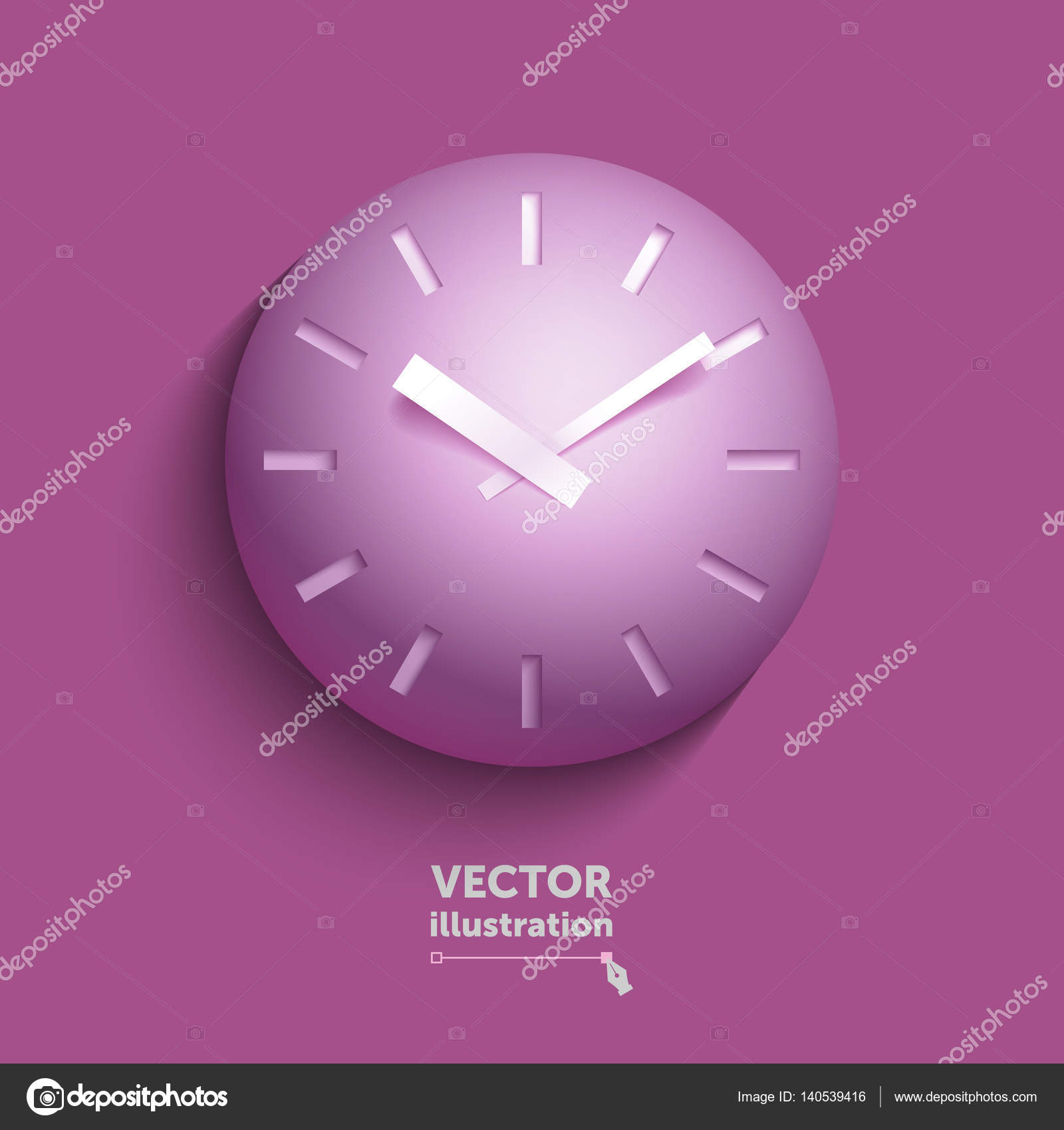 Reloj volumétrico Ilustración en estilo de papel . Vector de Stock de ...