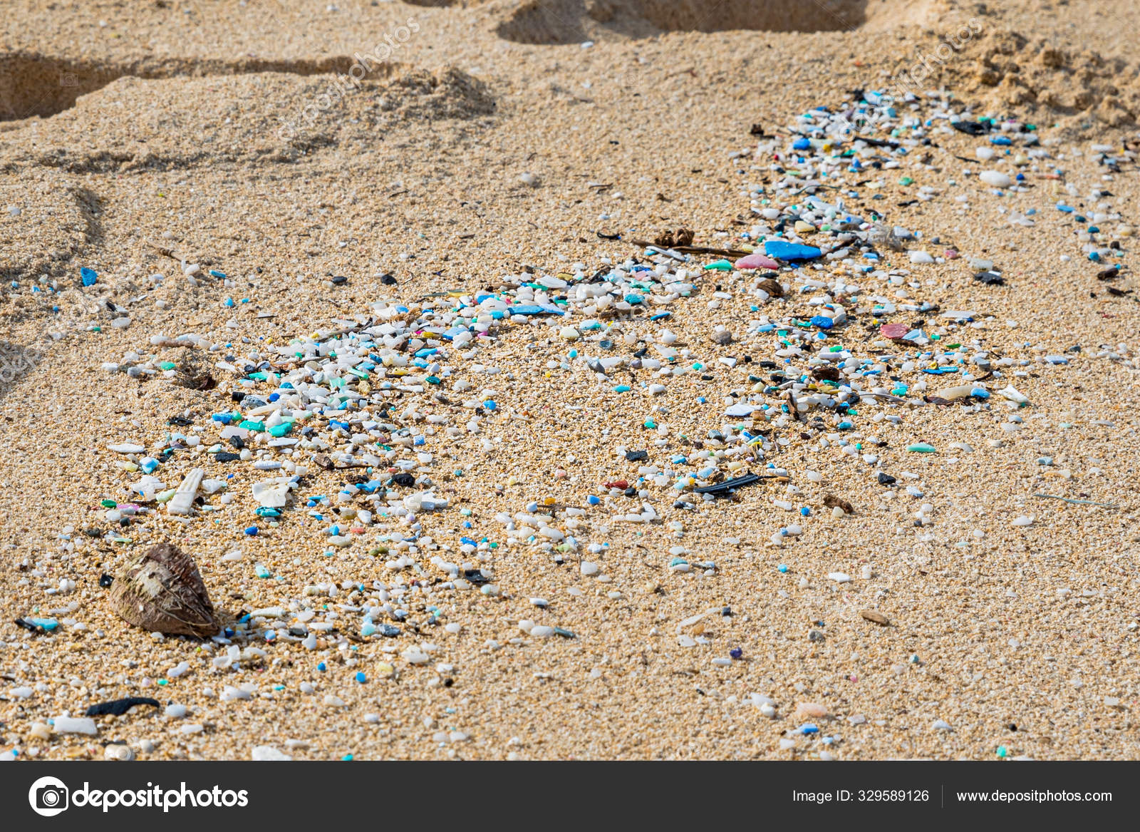 Polusi Mikroplastik Mengotori Pantai Waimanalo Hawaii — Stok Foto ...