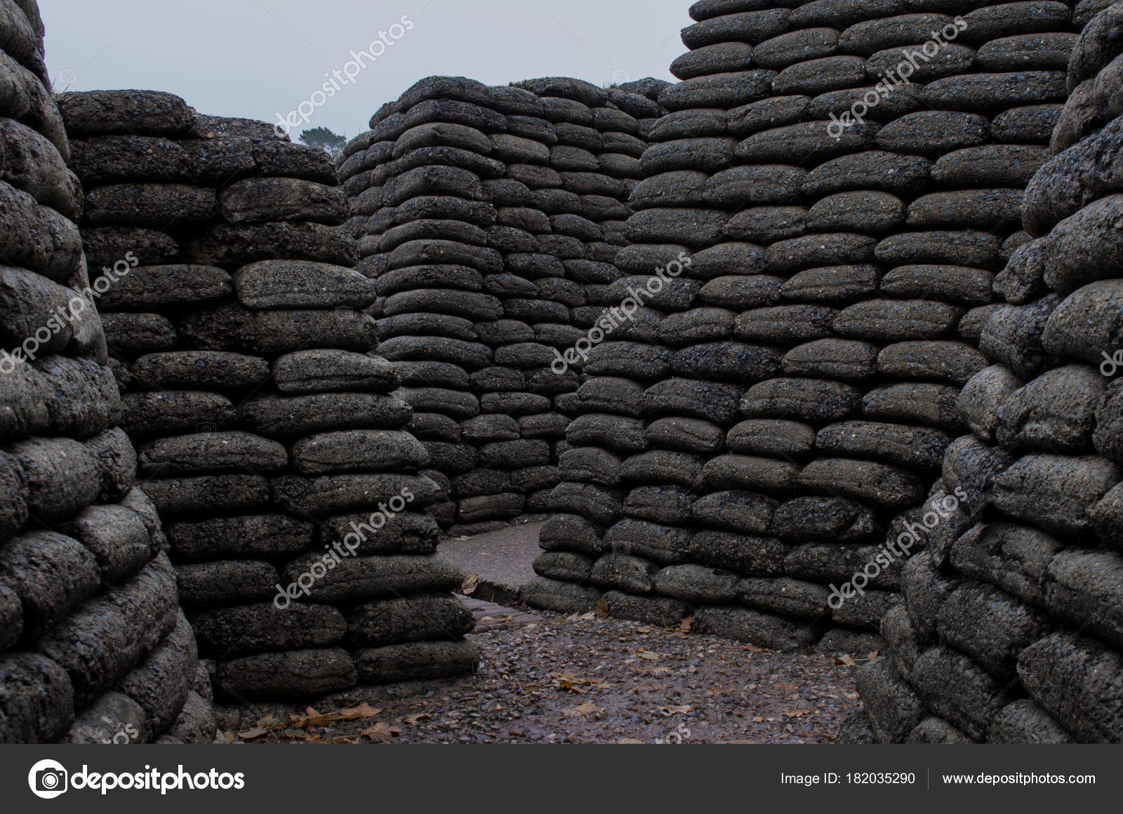 Reconstructed Trenches Made Using Concrete Moulded Sand Bags Canadian ...
