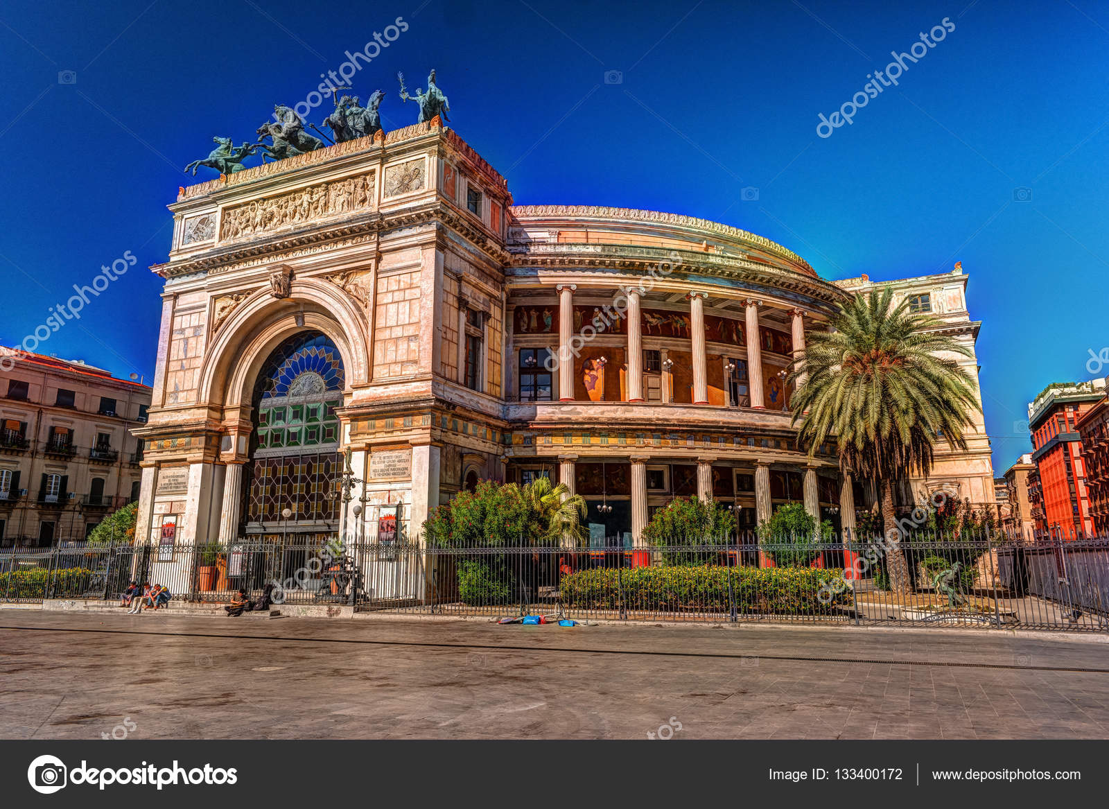 Politeama Garibaldi theater in Palermo Stock Photo by ©Romas_ph 133400172