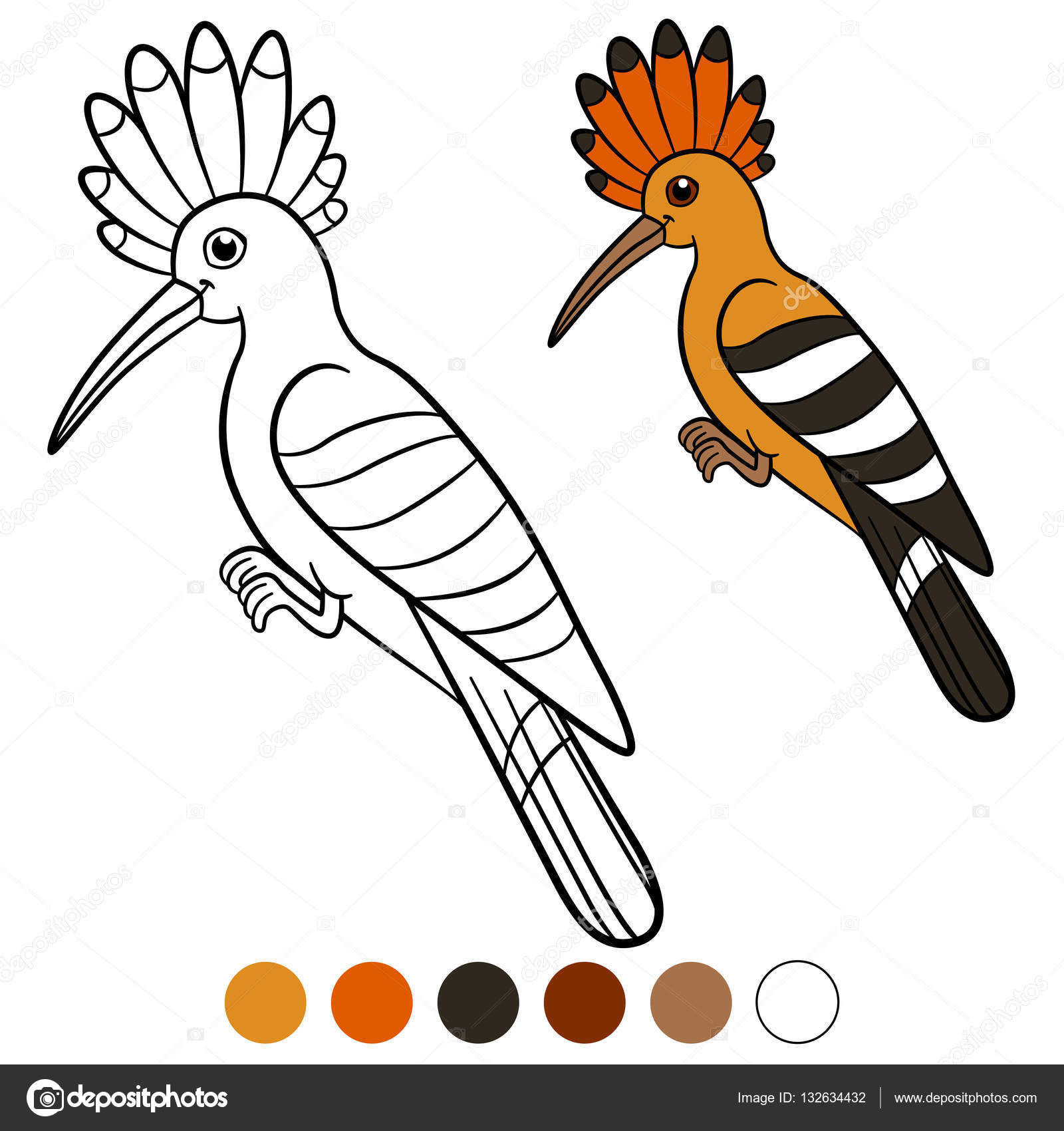 Disegno Per Bambini Upupa - Disegni HD