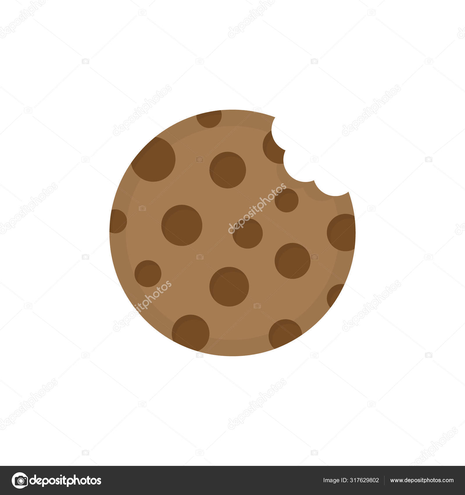 Bitten Cookie Vector