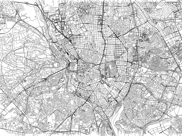 Mapa de madrid imágenes de stock de arte vectorial | Depositphotos