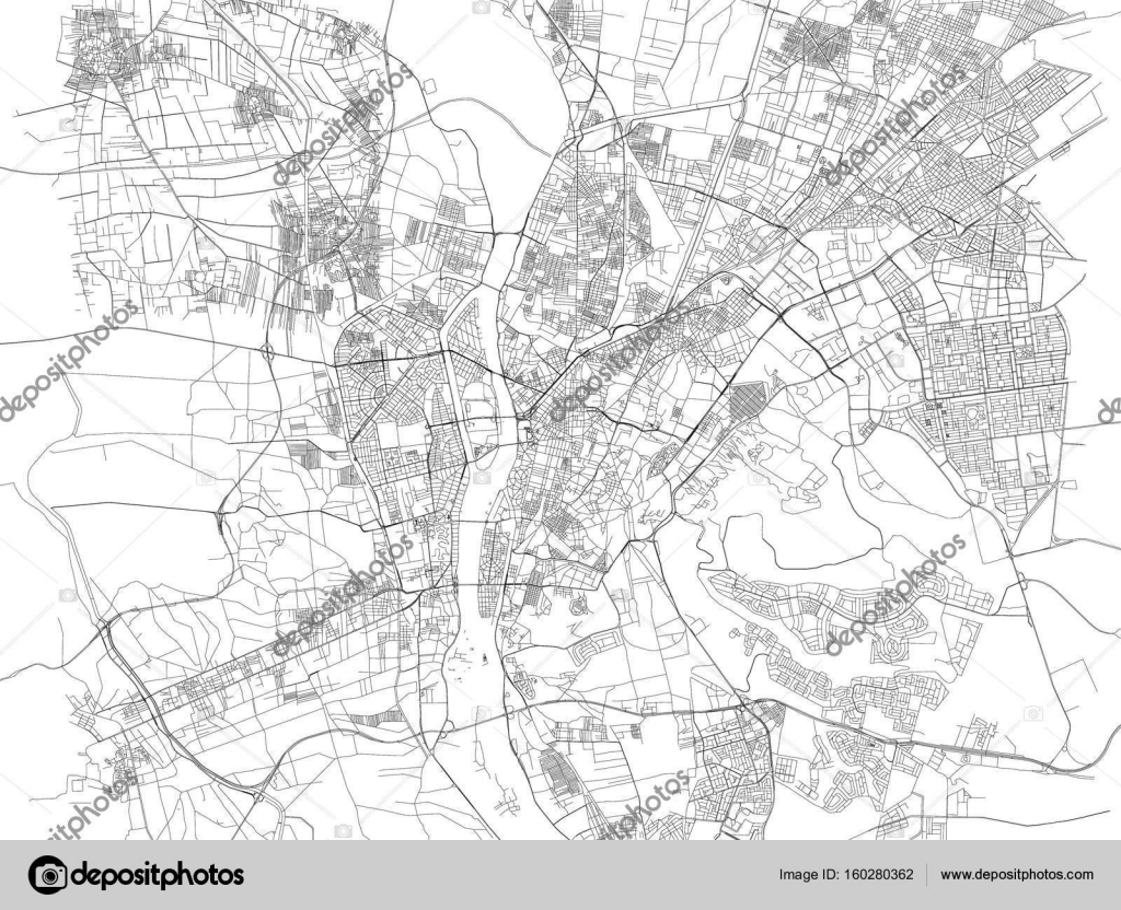 Cairo map, satellite view, city, Egypt Stock Vector Image by ©vampy1 ...